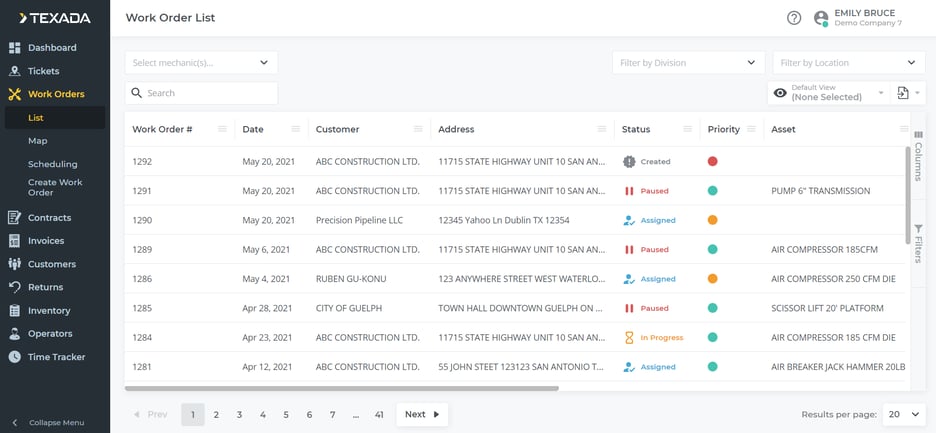 About Texada Web and Texada Mobile